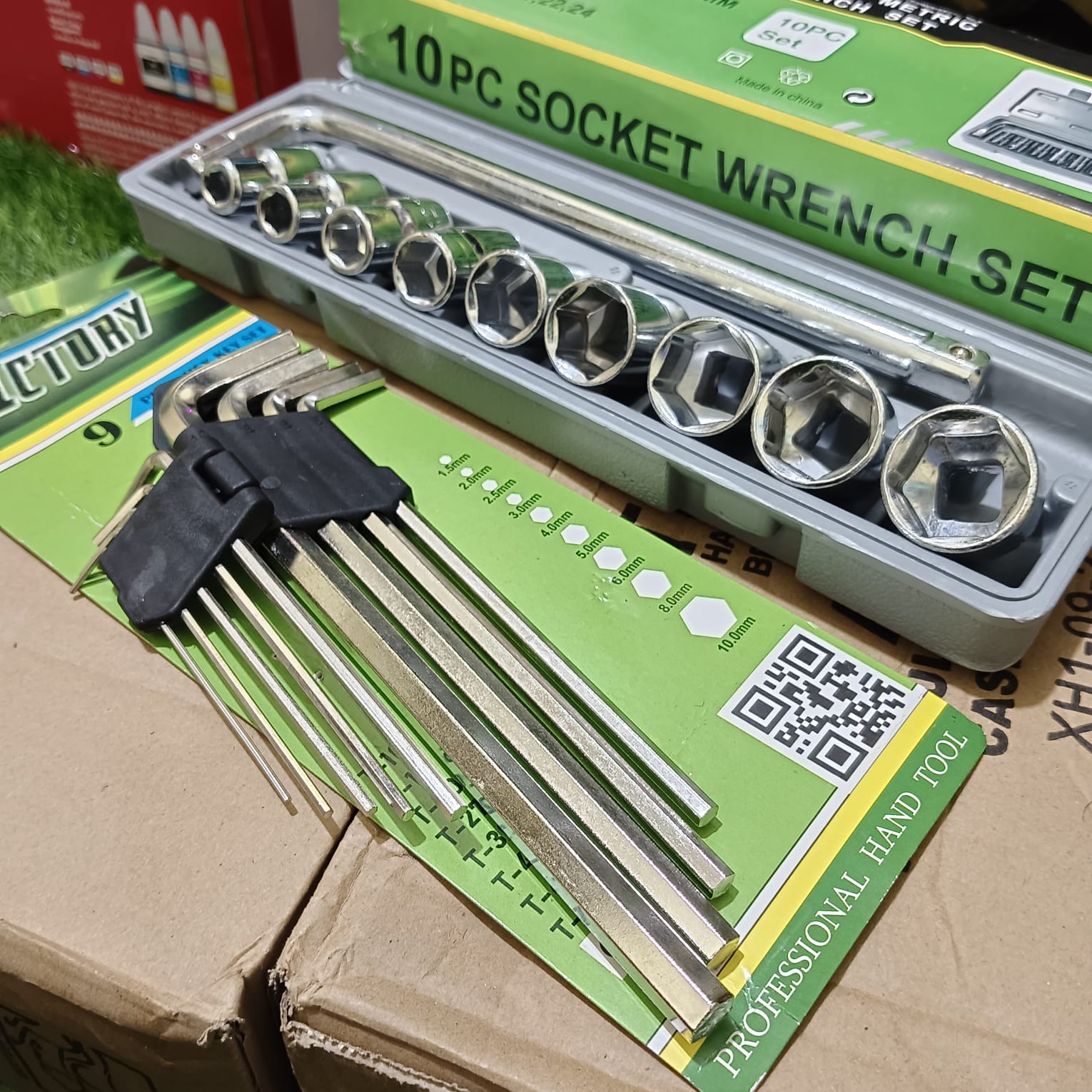 Paket Lengkap Kunci Sok Set 10 Pcs 8-24 Mm VICTORY + Kunci L Set 9 Pcs COD / Tersedia Juga Kunci ...