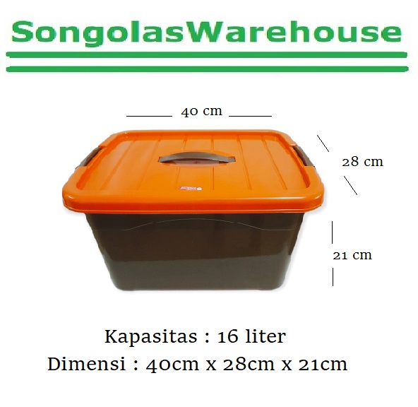 Container Box Plastik Kotak Penyimpanan Barang 16 Liter Multiguna box ...