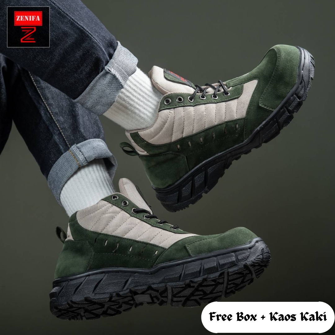 Sepatu Safety Pria Boots Ujung Besi Sepatu Sefty Proyek Lapangan ...