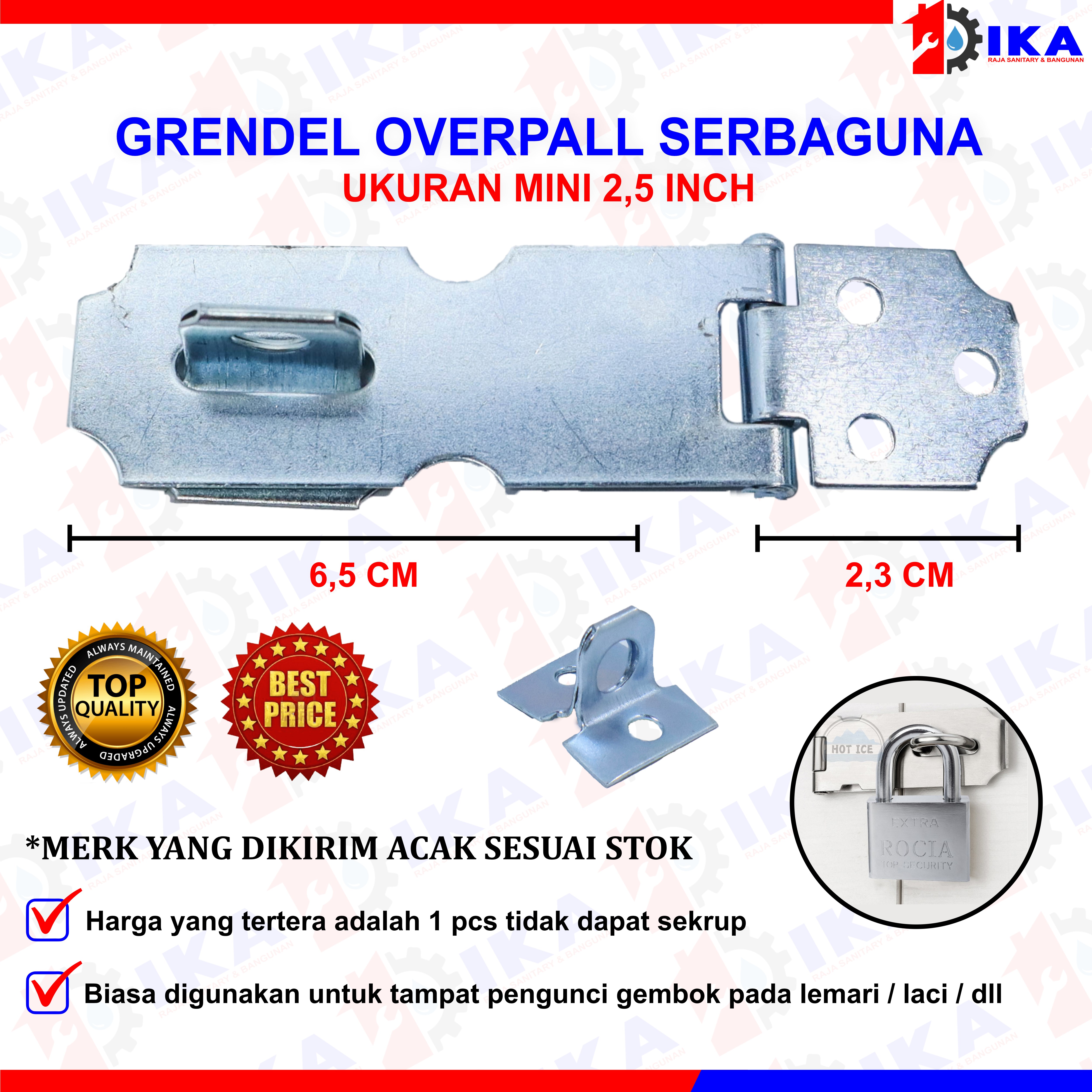 OVERPAL CANTOLAN GEMBOK 2 2/12" 3" 4" / TEMPAT GEMBOK CANTEL / HASP ...