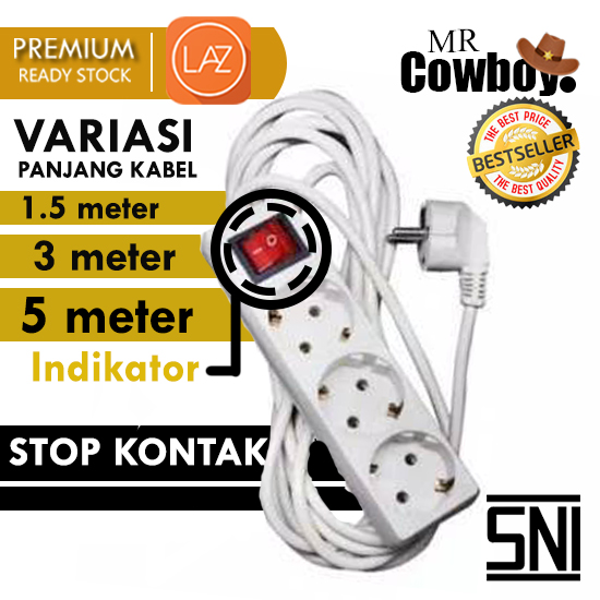 Stop Kontak Listik 3 Lubang Colokan & Lampu Indikator - Terminal ...