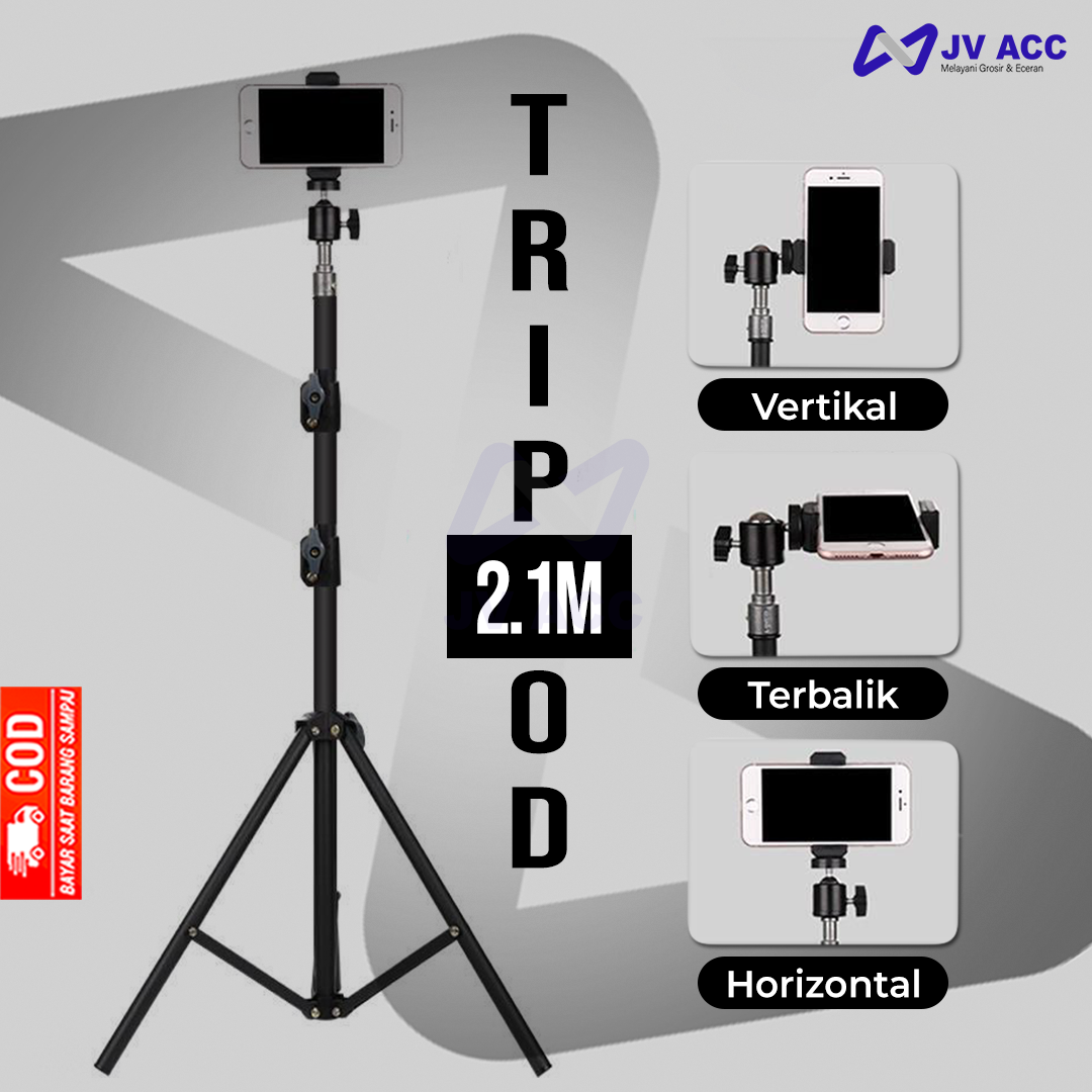 TRIPOD TRIPOT 2.1M PHONE STAND HOLDER HP / ACTION CAMERA | Lazada Indonesia