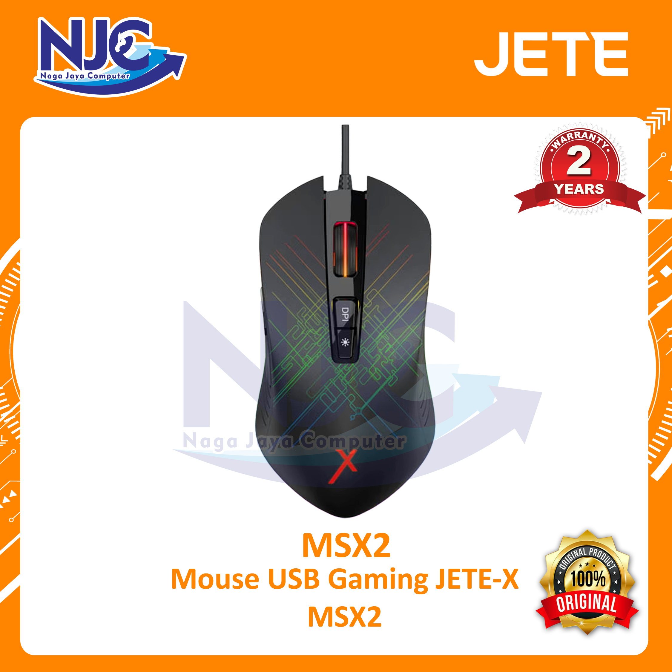 MOUSE GAMING RGB JETE MSX2 - ORIGINAL GARANSI 2 TAHUN | Lazada Indonesia