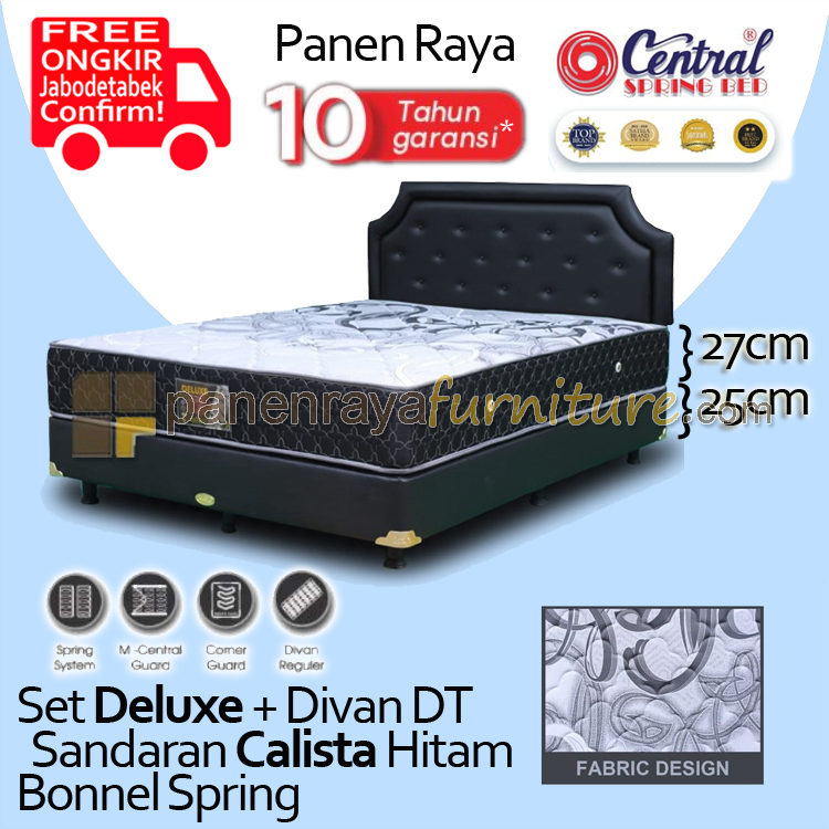 Spring Bed Central Deluxe Abu Calista Oscar Hitam 160X200 | Lazada ...