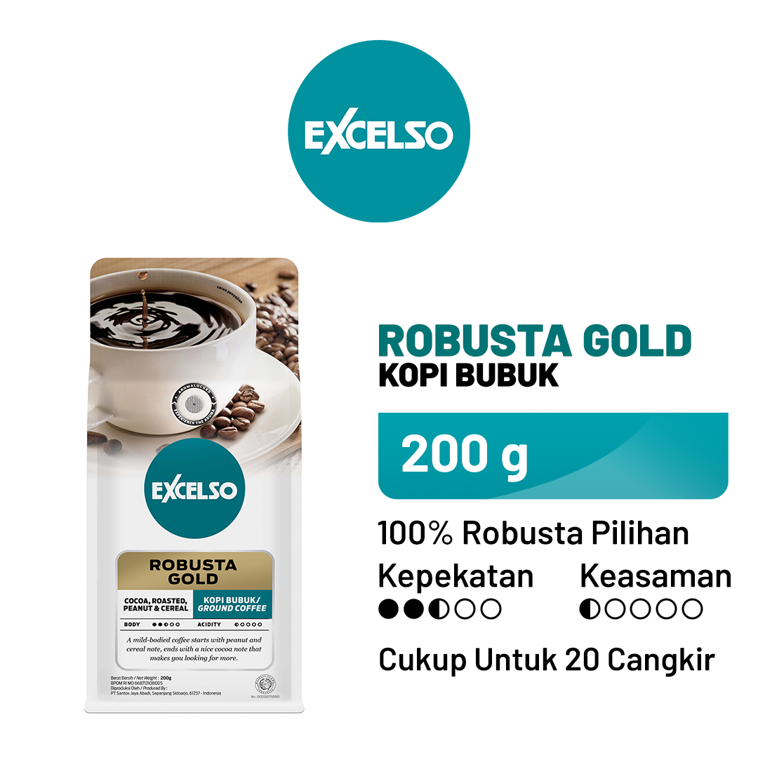 EXCELSO Robusta Gold - Bubuk Kopi 200 gr | Lazada Indonesia