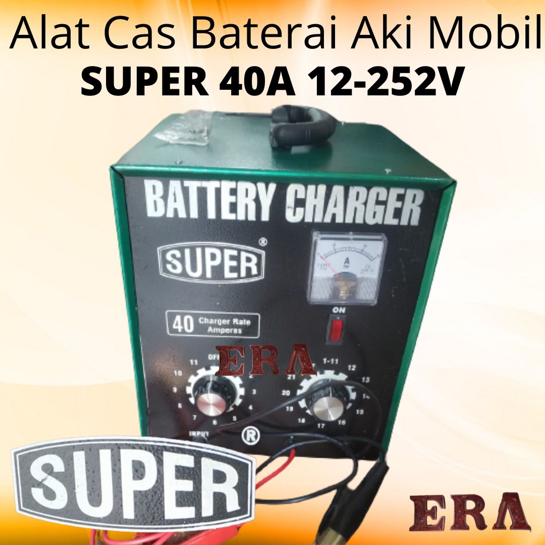 SUPER - Battery Charger 40A 12-252V (Baterai N70 21buah) Alat Cas Baterai Aki Genset Mobil ...