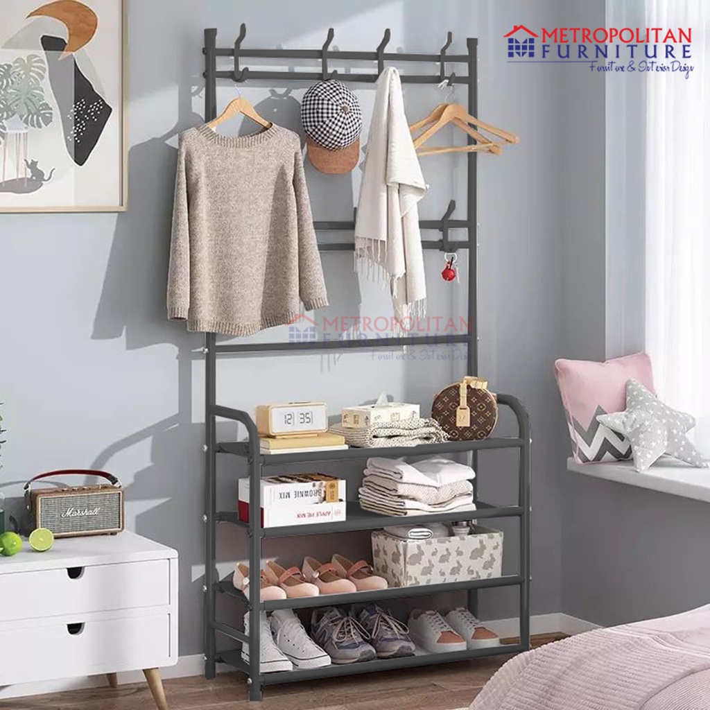 Rak Sepatu Stand Hanger Besi Gantungan Baju Minimalis | Lazada Indonesia