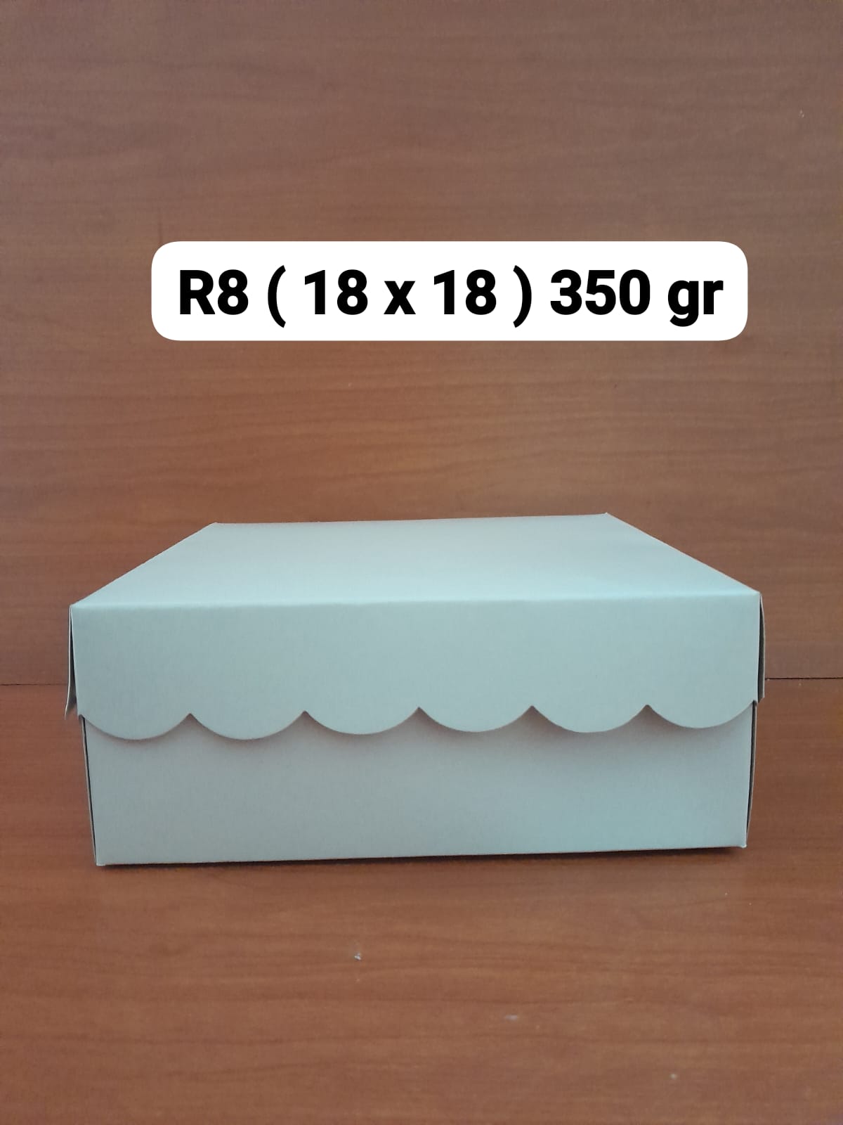 (25 Pcs) Box Kue Putih 18 x 18 x 6.5 Cm Kotak Makanan Putih Polos Dus ...