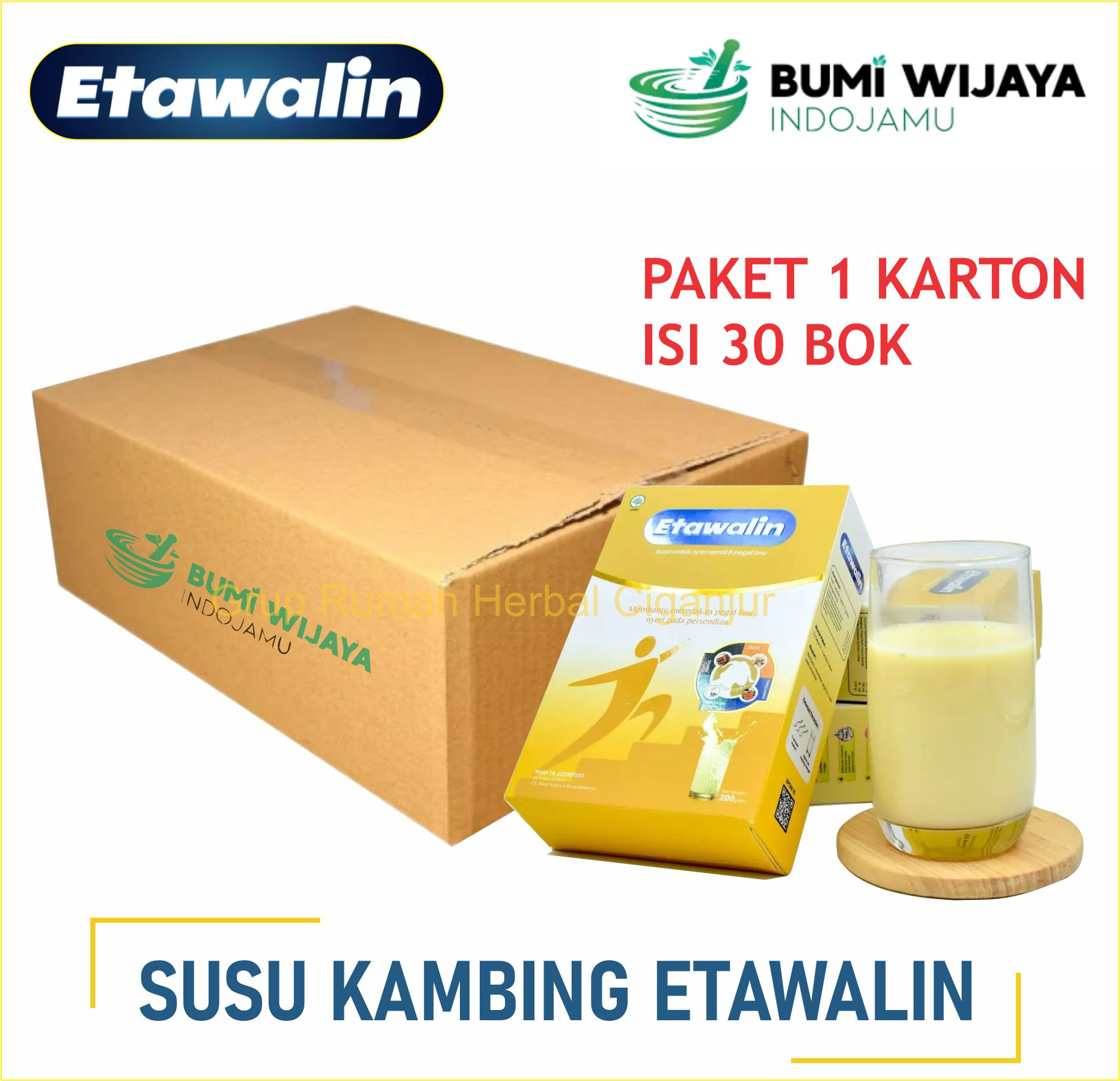 PAKET 1 KARTON isi 30 BOKS Etawalin Susu Bubuk Atasi Nyeri Sendi Dan ...
