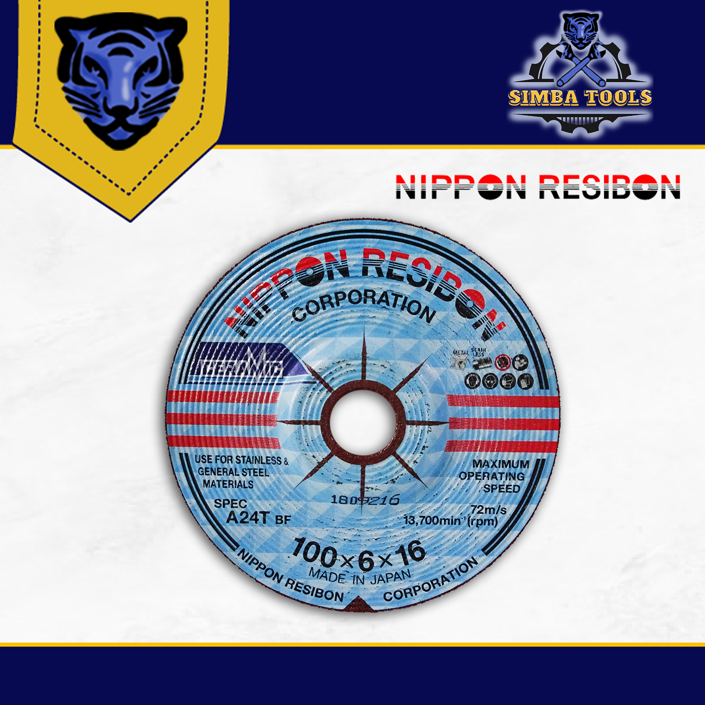 NIPPON RESIBON A24T 4" x 6mm - Ceramic Grinding Wheel | Lazada Indonesia