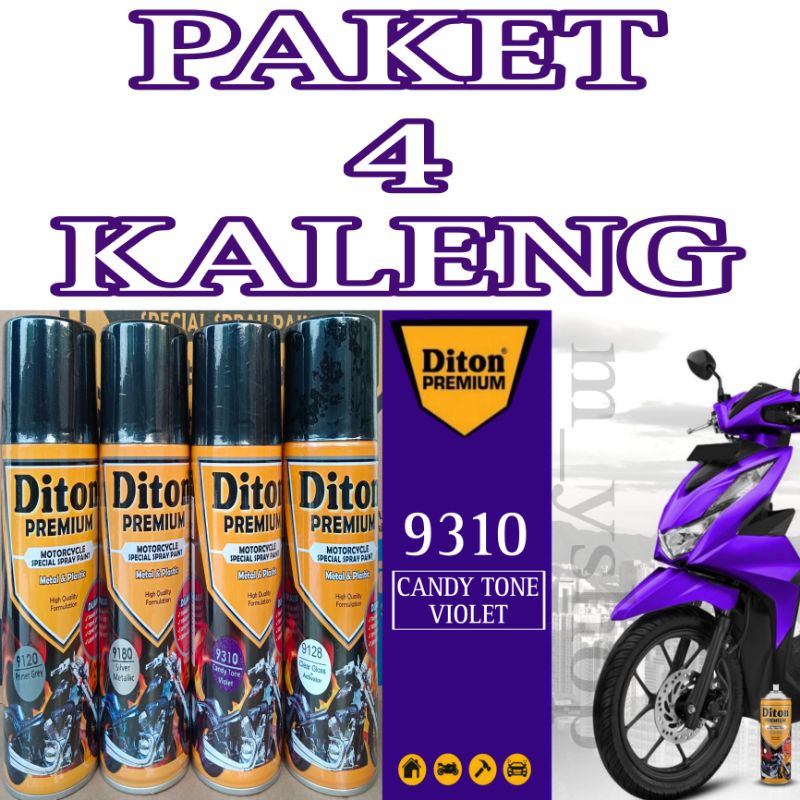 PAKET 4 KALENG pilok pilox diton premium CANDYTONE VIOLET 9310 candy ...