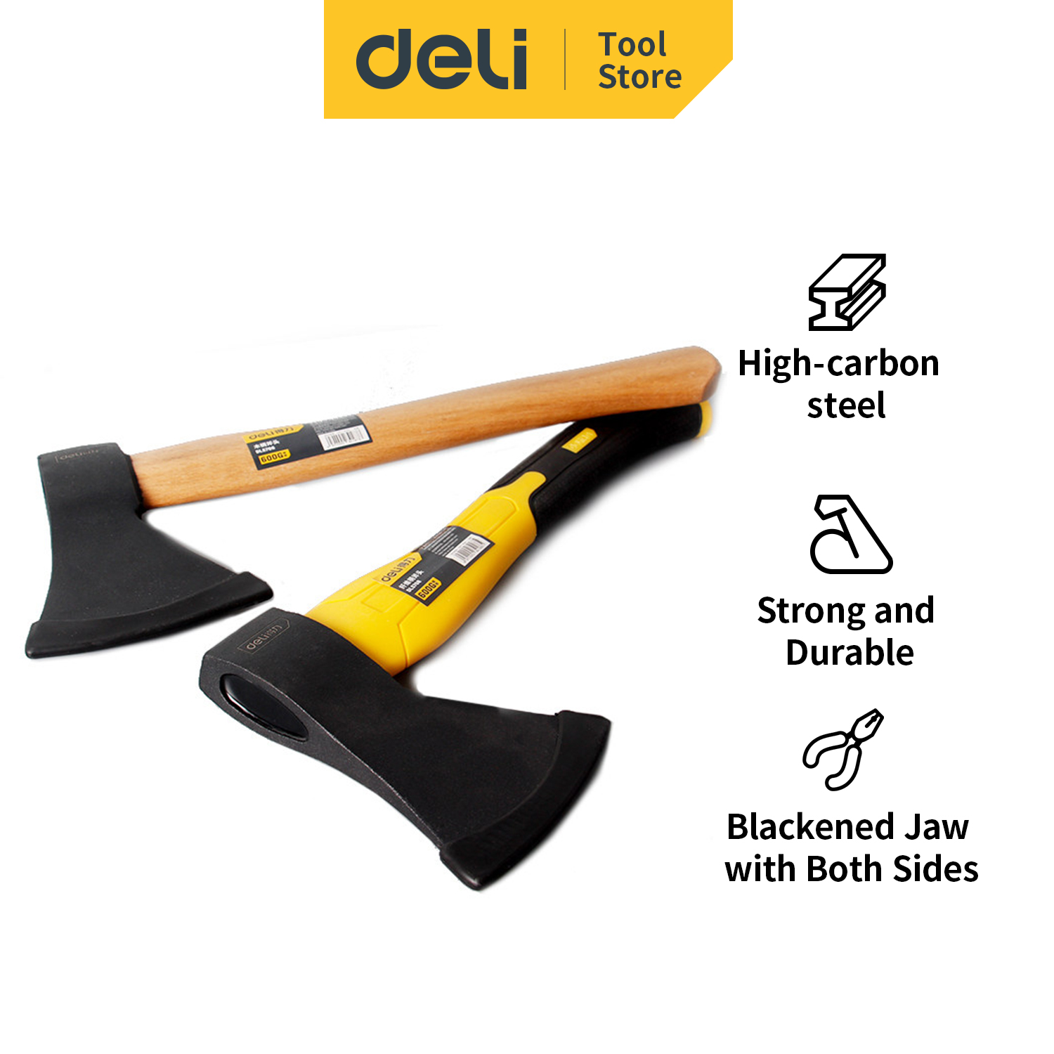 Deli Axes /Kapak 600g 45# Steel DL5708 /Alat Perkakas | Lazada Indonesia