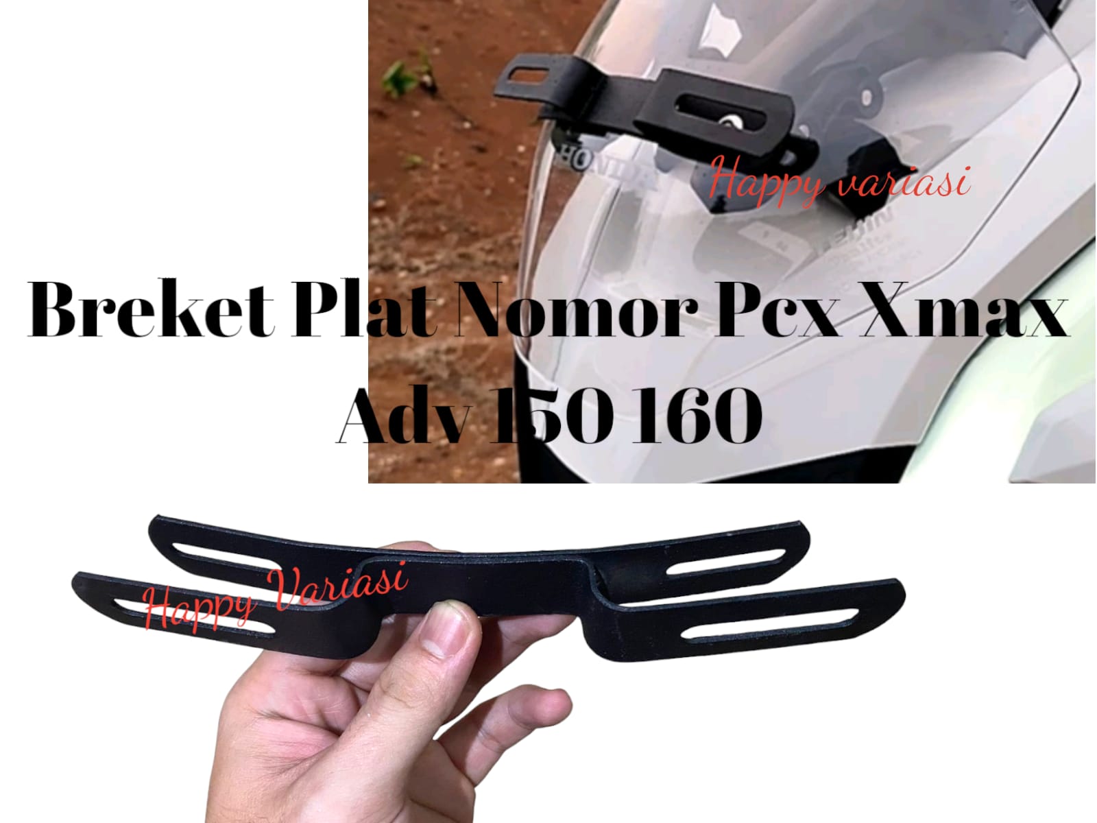 Breket Dudukan Plat Nomor Motor Honda Pcx Xmax Adv 150 160 Depan Visor ...