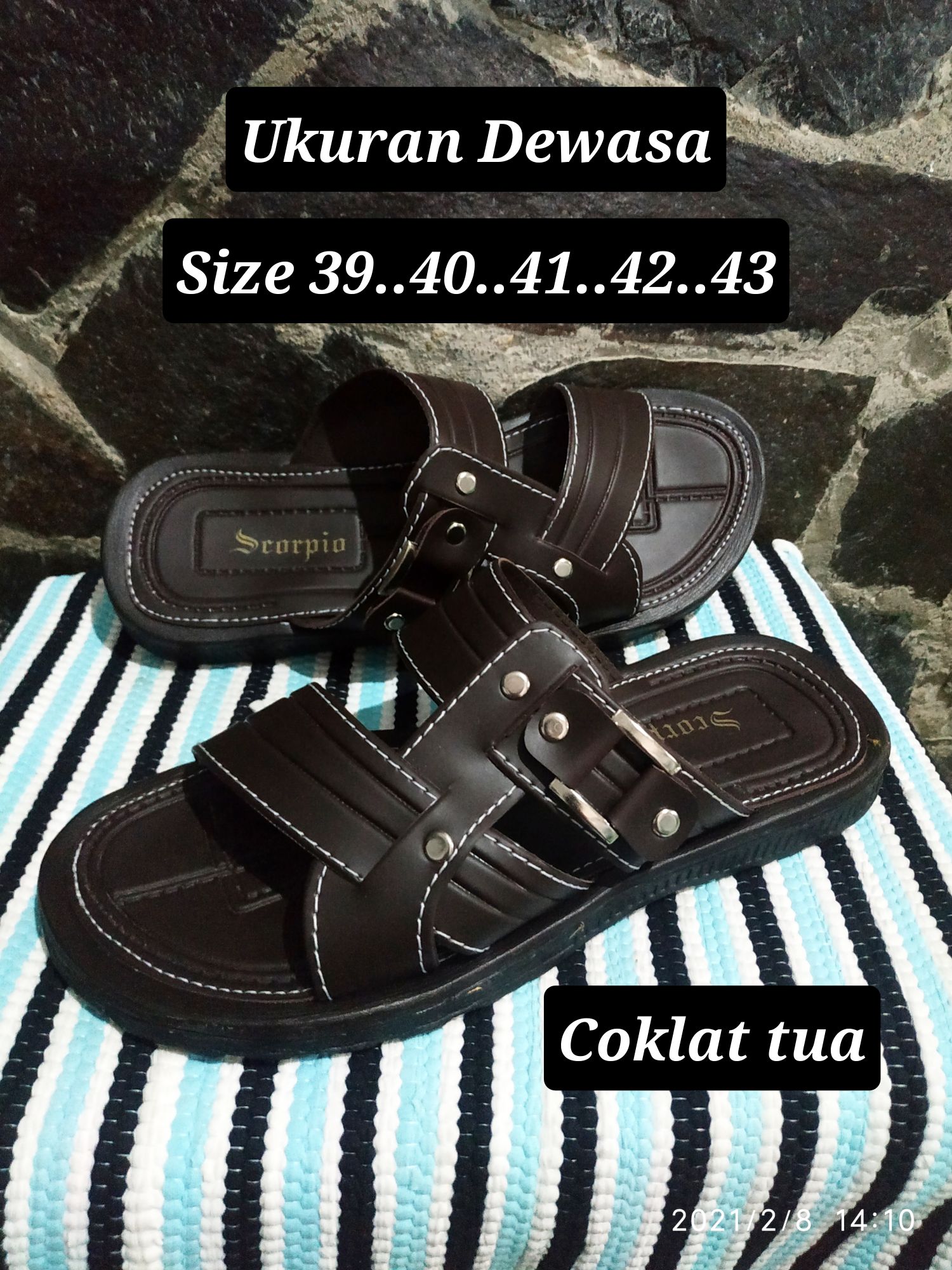 PTR107 TERBARU sandal pria cowok cowo sendal gesper jalan santai ...