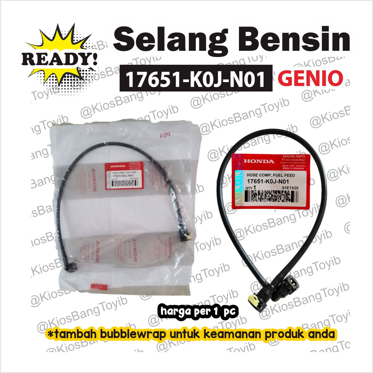 Selang Bensin Injeksi Injektor HONDA GENIO SCOOPY 2021 (17651-KOJ ...