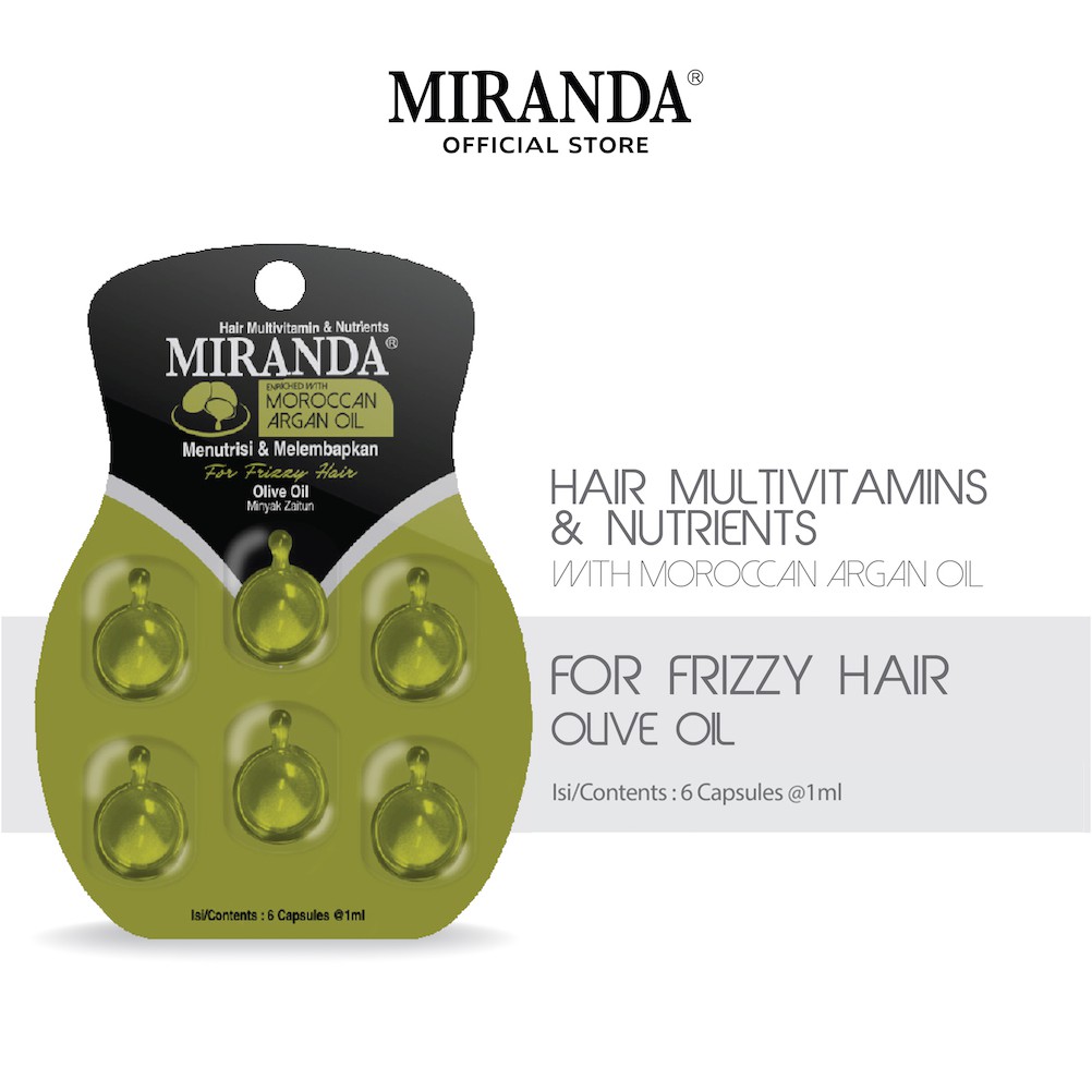 MIRANDA HAIR MULTIVITAMIN & NUTRIENTS VITAMIN RAMBUT SACHET ISI 6 PCS ...