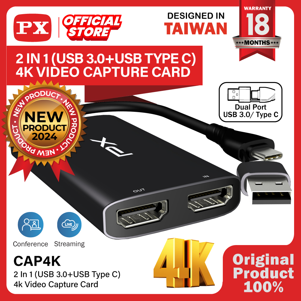Video Capture HDMI Card Video USB3.0 USB Type C with Loop PX CAP4K ...