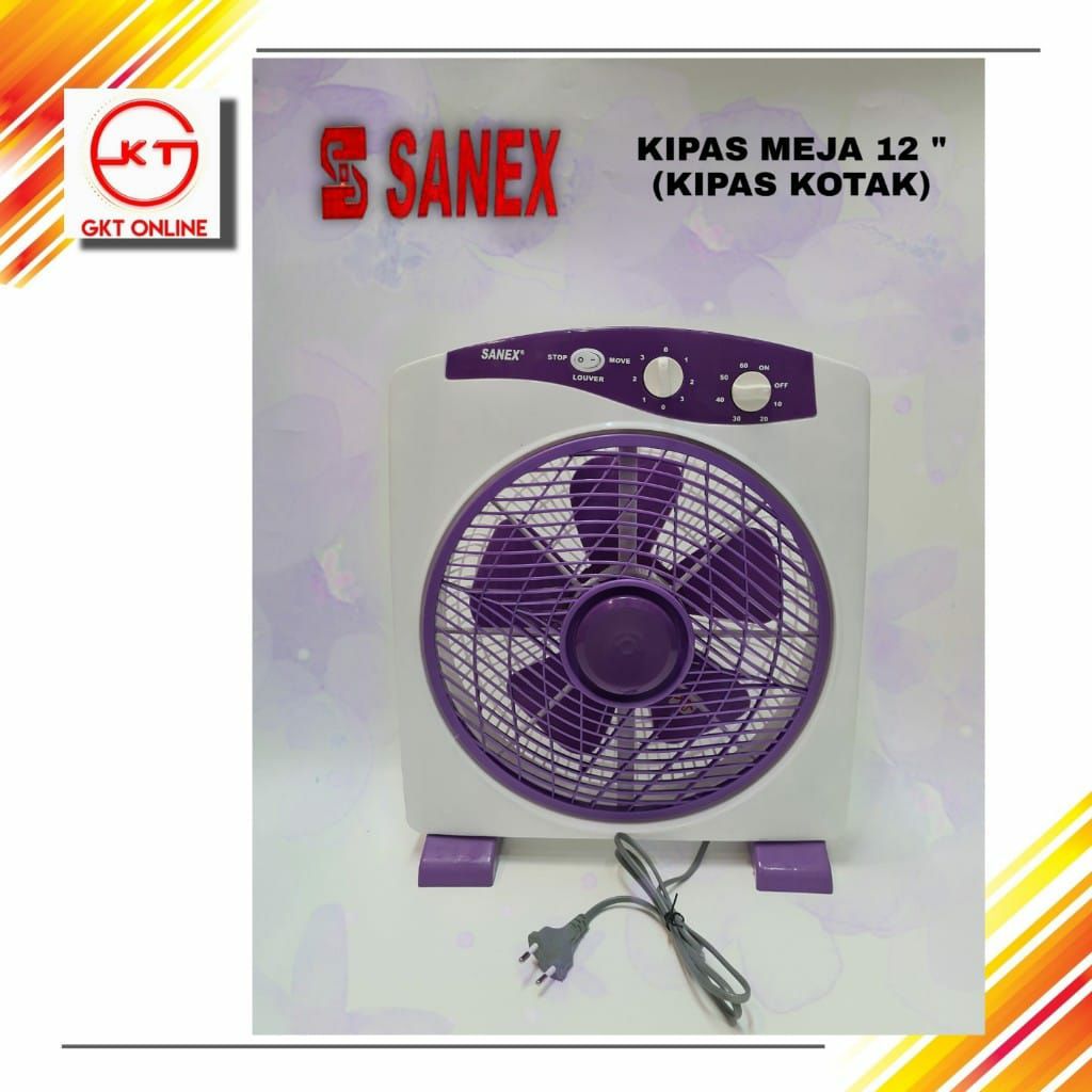 Kipas Angin Kotak / Box Fan Sanex / Kipas Meja 12 Inch | Lazada Indonesia