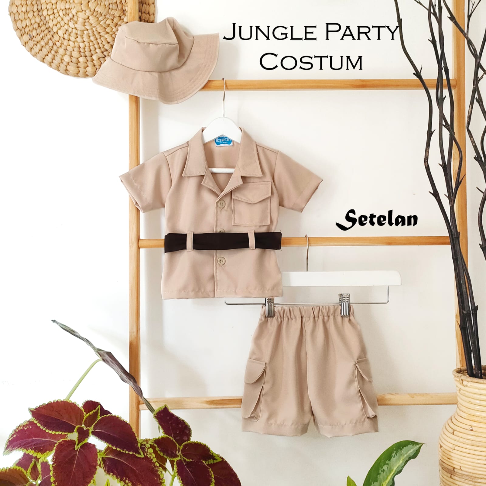 Kostum Jungle Party Baju Safari Anak Bahan Drill Baju Penjaga Kebun ...