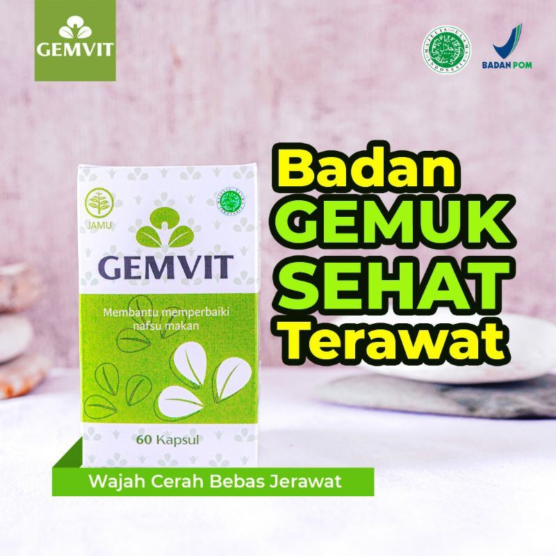 GEMVIT SUPLEMEN PENGGEMUK BADAN BPOM || GEMVIT PENAMBAH BERAT BADAN ...