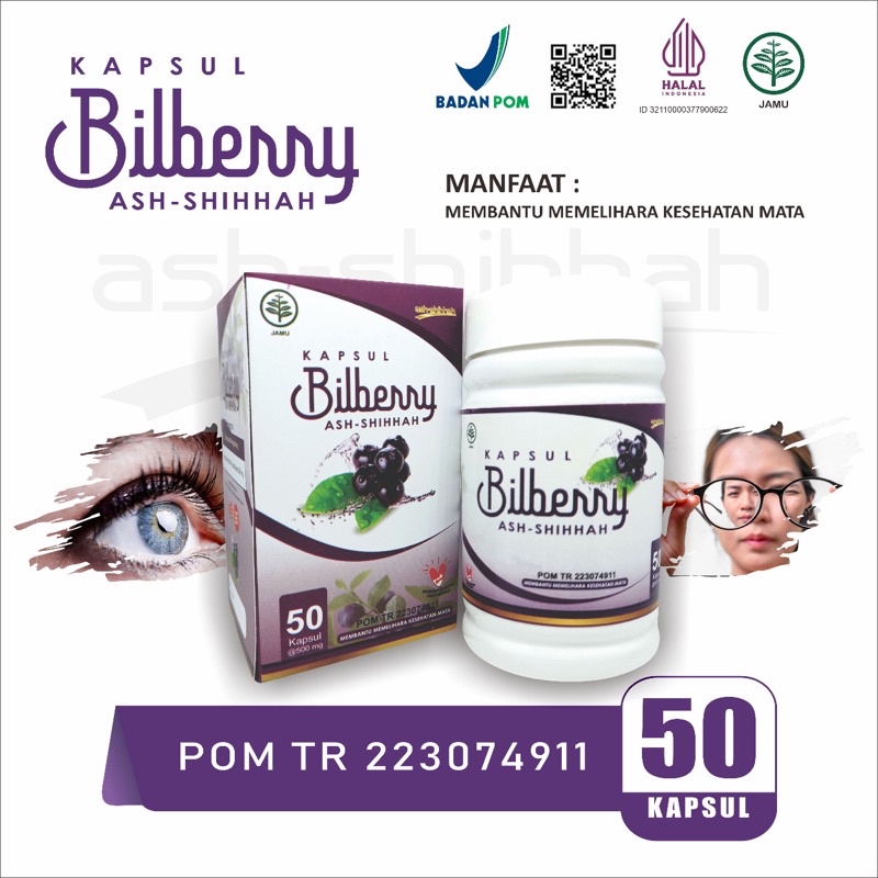 kapsul Ekstrak Bilberry Herbal Kesehatan Mata - Herbal Mata kelelahan - vitamin syaraf mata ...