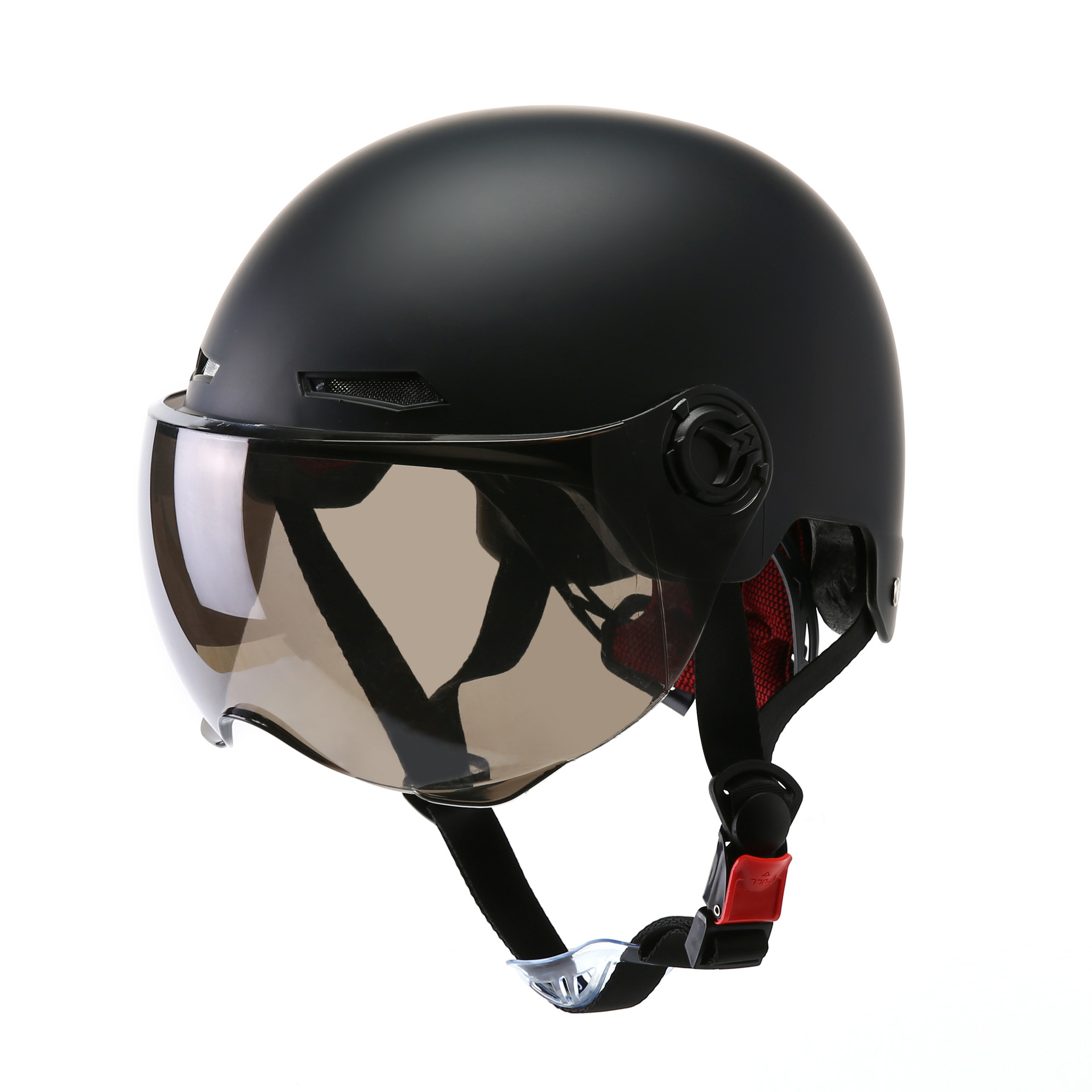 Helm motor listrik + helm setengah wajah pelindung UV, helm unisex ...