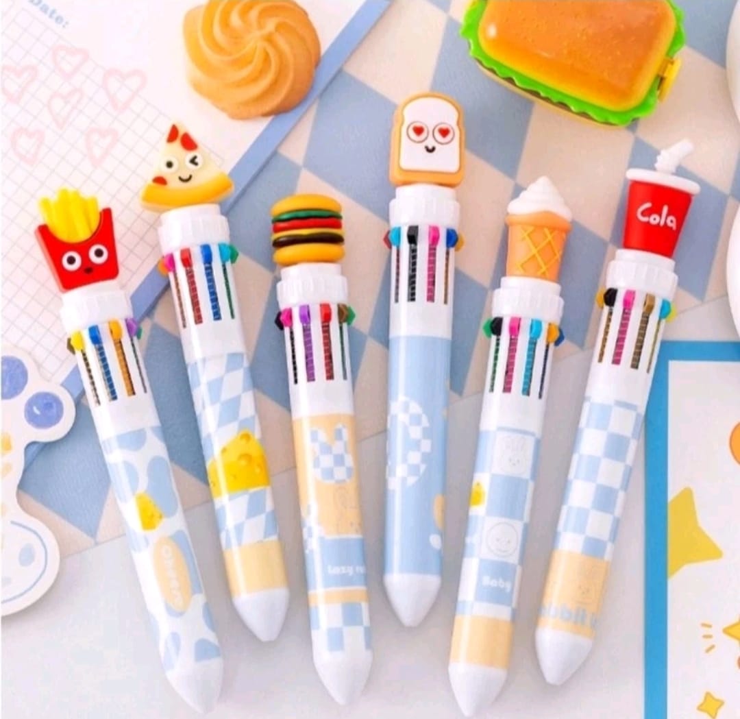 PULPEN 10 WARNA BERMOTIF LUCU /PULPEN ANAK KARAKTER MOTIF DINO UNICORN ...