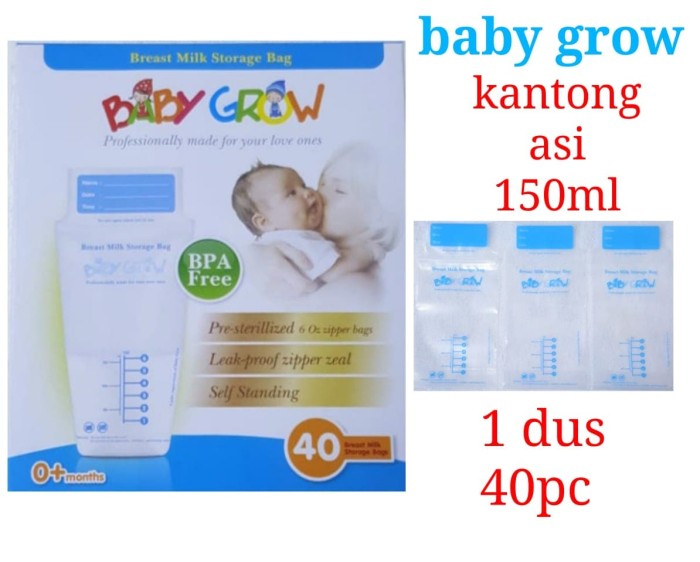 Kantong Asi 150ml Baby Grow / Kantong ASI / Plastik Penyimpan ASI ...