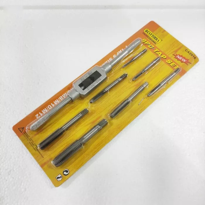 Hand Tap and Die 8 Pcs Set Alat Snai dan Tap Ulir Dart Mur Baut M3-M12 ...