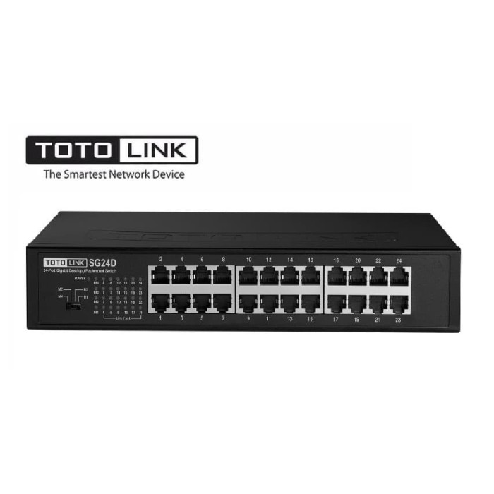 TOTOLINK SG24D 24-Port Gigabit Desktop/Rackmount Switch with 24 Port ...