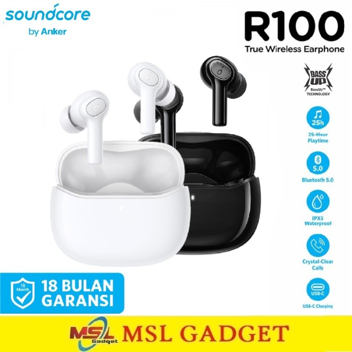 Anker Soundcore R100 Headset Bluetooth TWS Wireless Earphone Earbuds ...