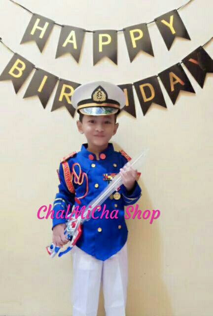 Baju Seragam Kostum Karnaval Anak Profesi Akademi Angkatan Laut AL ...