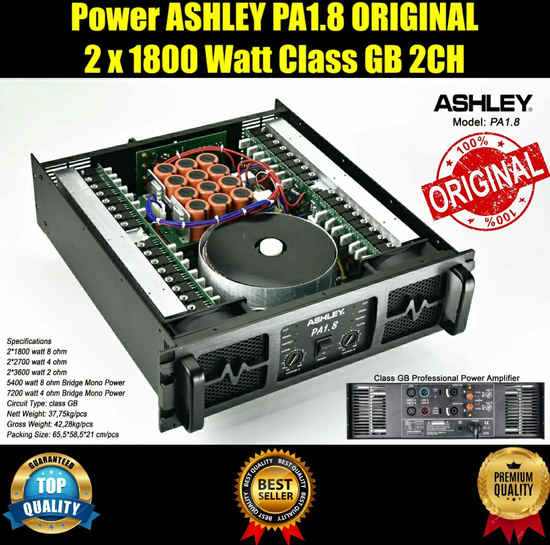[ORIGINAL] POWER ASHLEY PA 1.8 PA1.8 PA 18 PA18 ORIGINAL 2CH CLASS GB ...