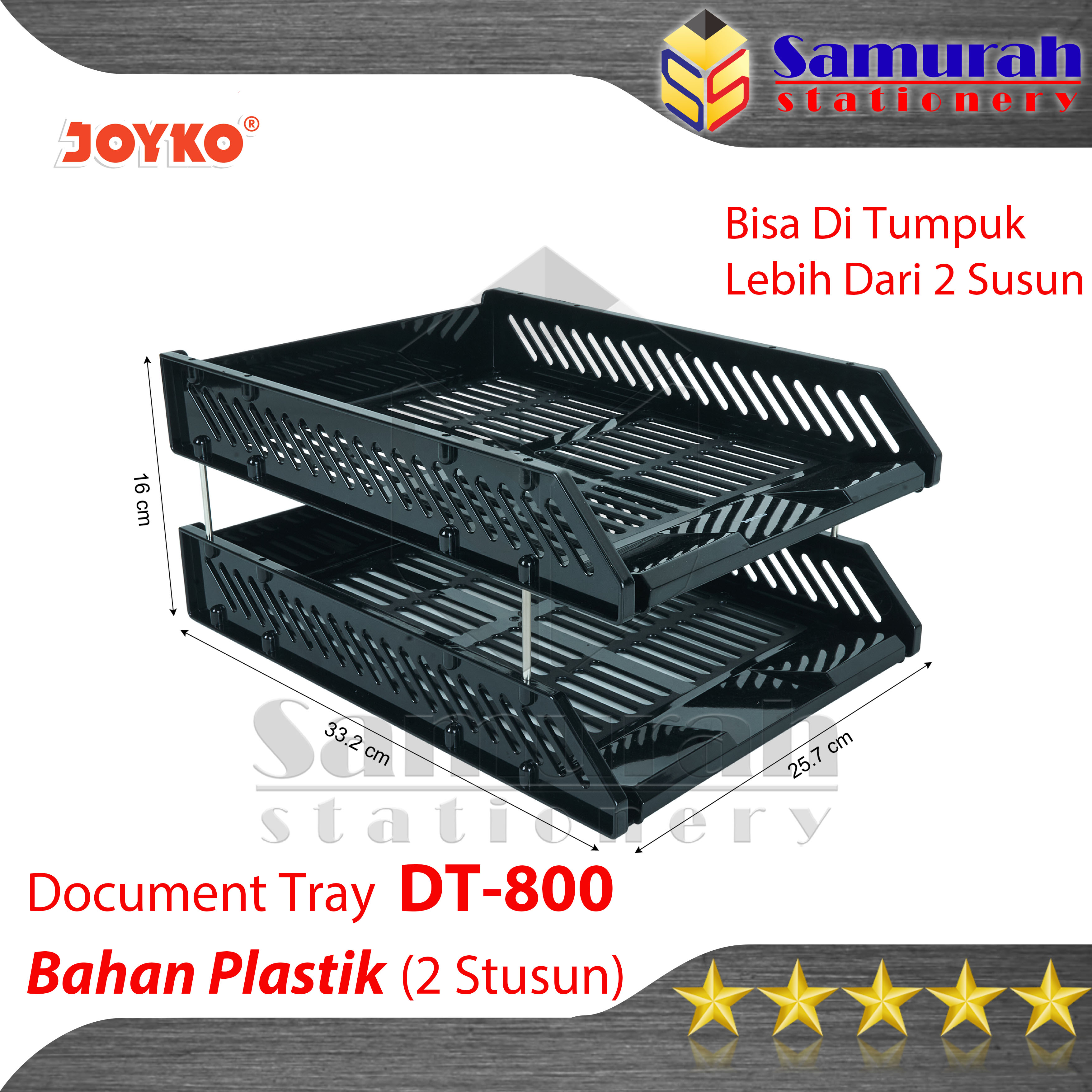 Document Tray Plastik 2 Tingkat Susun DT 800 Joyko / Rak Dokumen Bahan ...
