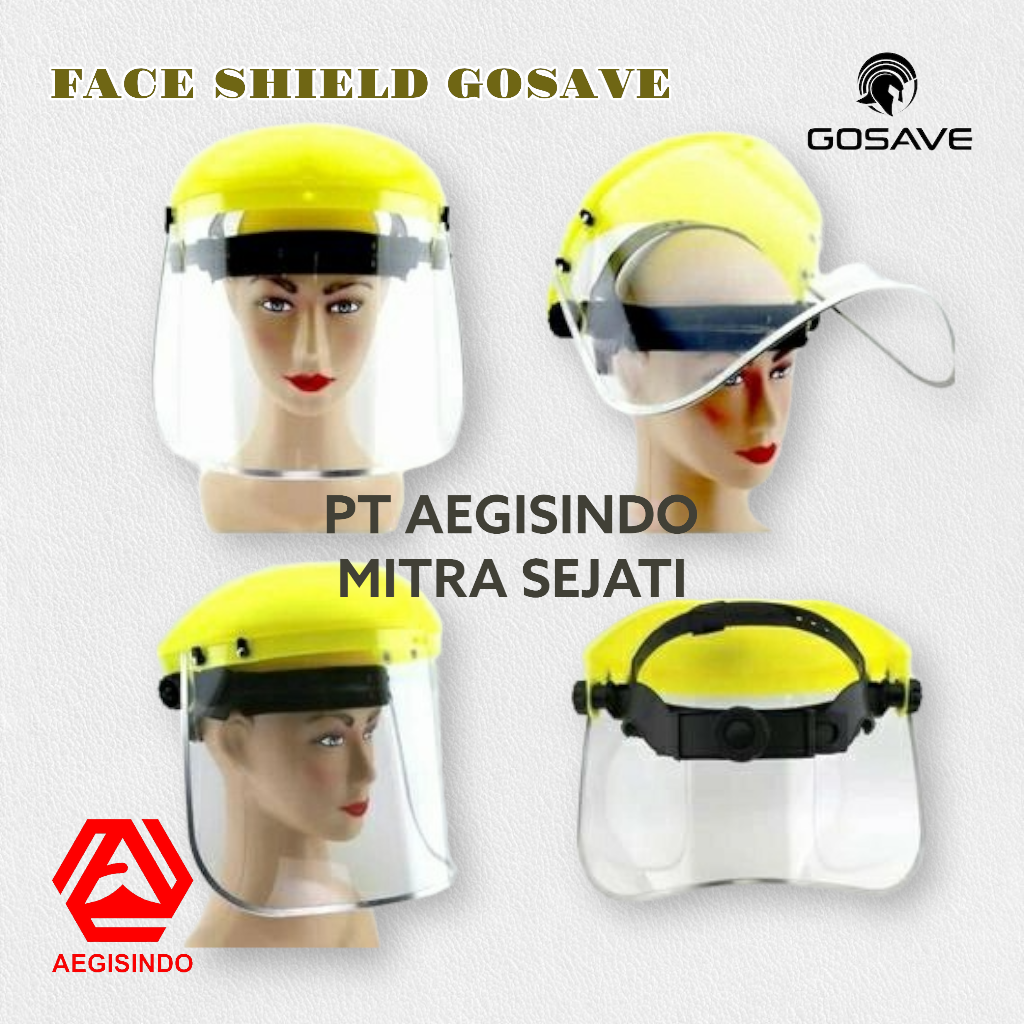 FACESHIELD Helmet APD Medis Gosave Frame List Alumunium Face Shield ...