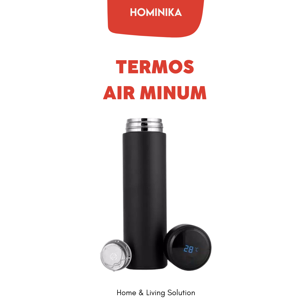 Termos Air Minum LED Digital Suhu Botol 500ml Liter Tumbler Air Panas ...