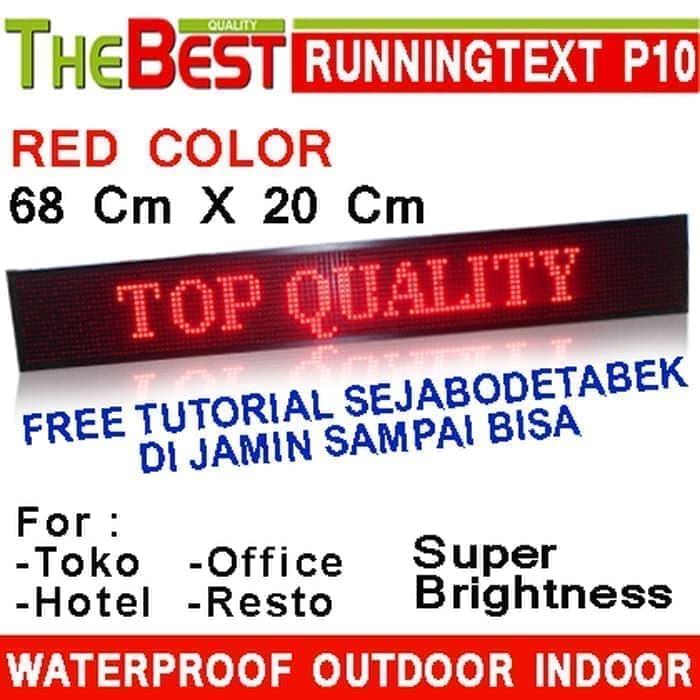 RUNNINGTEXT / RUNNING TEXT / REKLAME TOKO / TULISAN BERJALAN 68X20cm ...