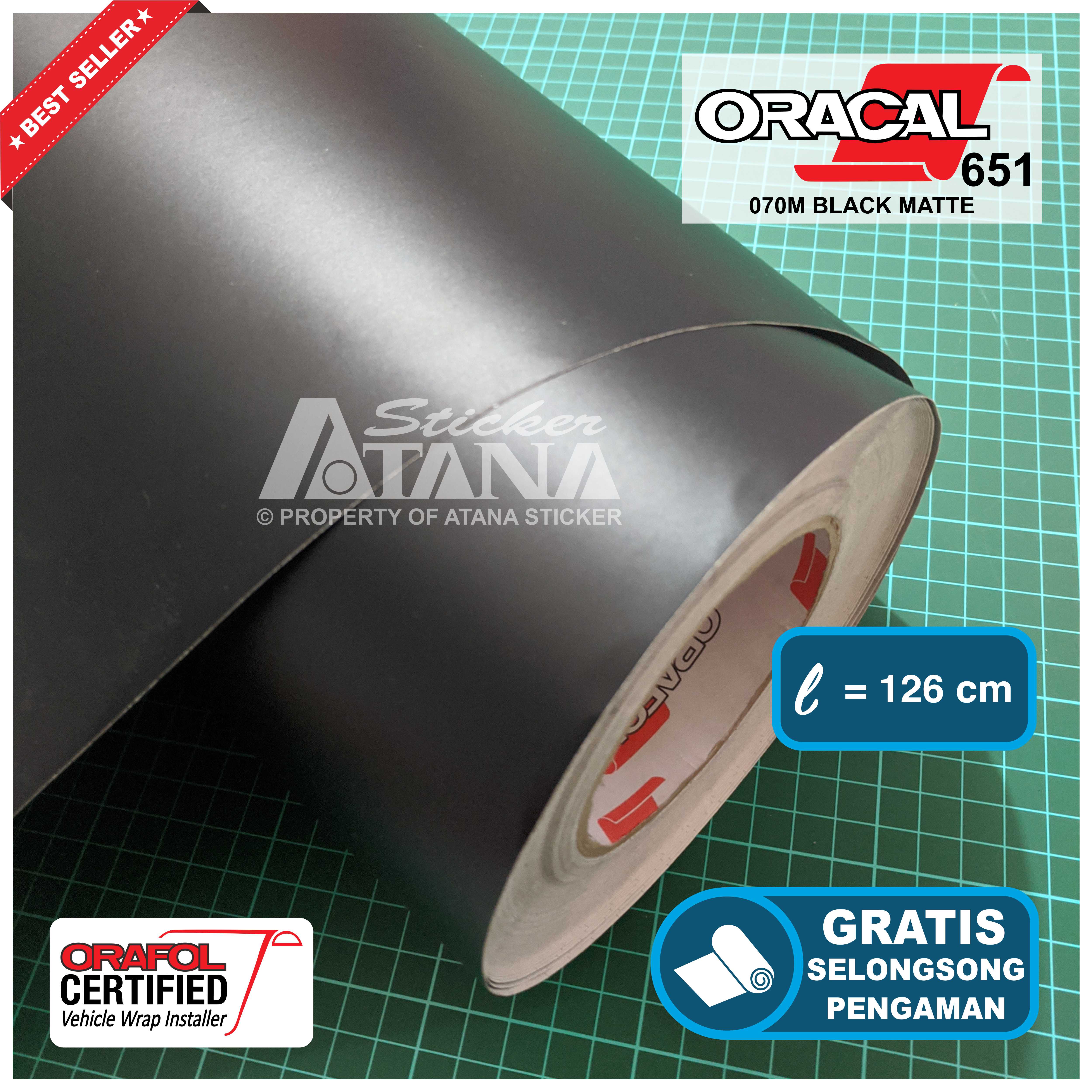 Skotlet Hitam Doff Oracal 651 Scotlet Black Matte Stiker Matt Dop ...