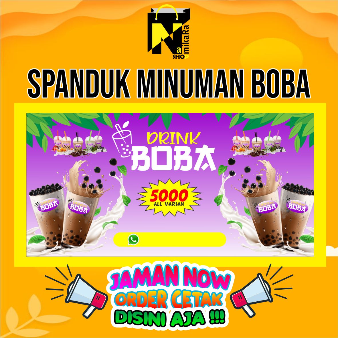 Spanduk Banner Backdrop Es Boba Spanduk Minuman Boba Viral Termurah ...