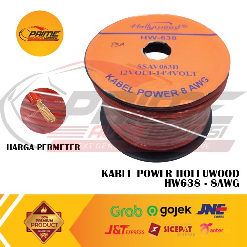 Kabel Power Audio Mobil 8 AWG Hollywood HW638 - PEMETER | Lazada Indonesia