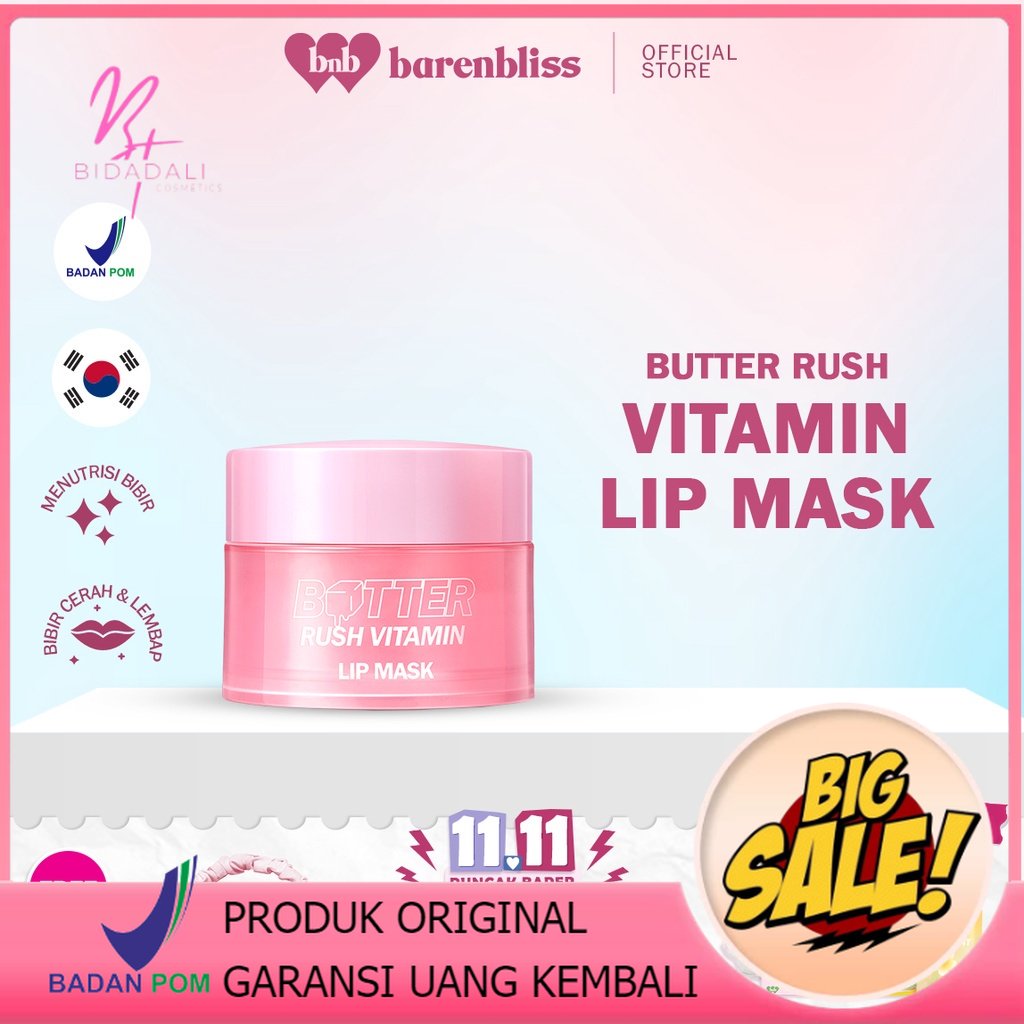 BNB barenbliss Butter Rush Vitamin Lip mask Moisturizing Lip Balm ...