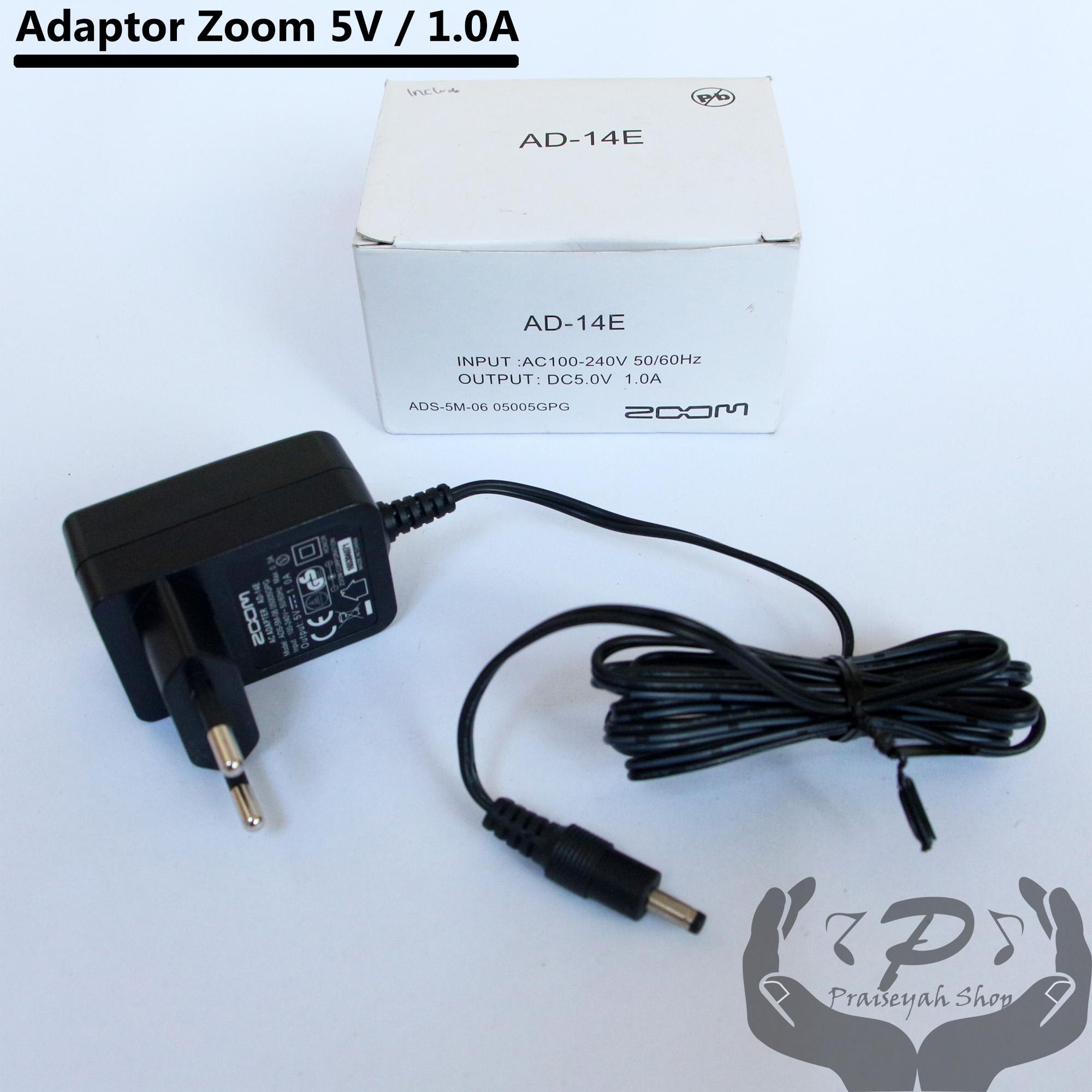ZOOM Adaptor AD 14E Power Supply AD14E Original 5V / 1A | Lazada Indonesia