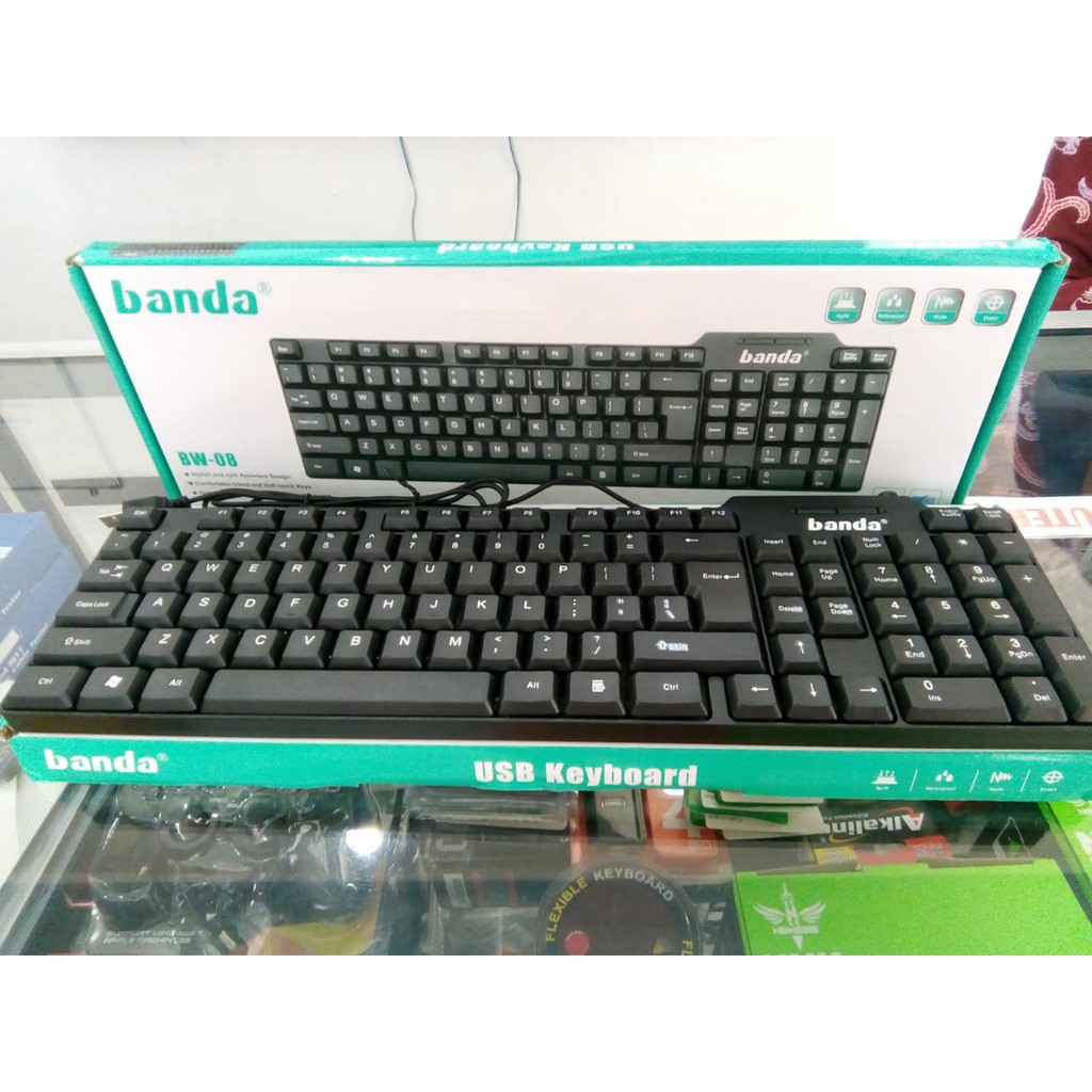 BW08 | KEYBOARD USB BANDA BW08 (BLACK) | Lazada Indonesia
