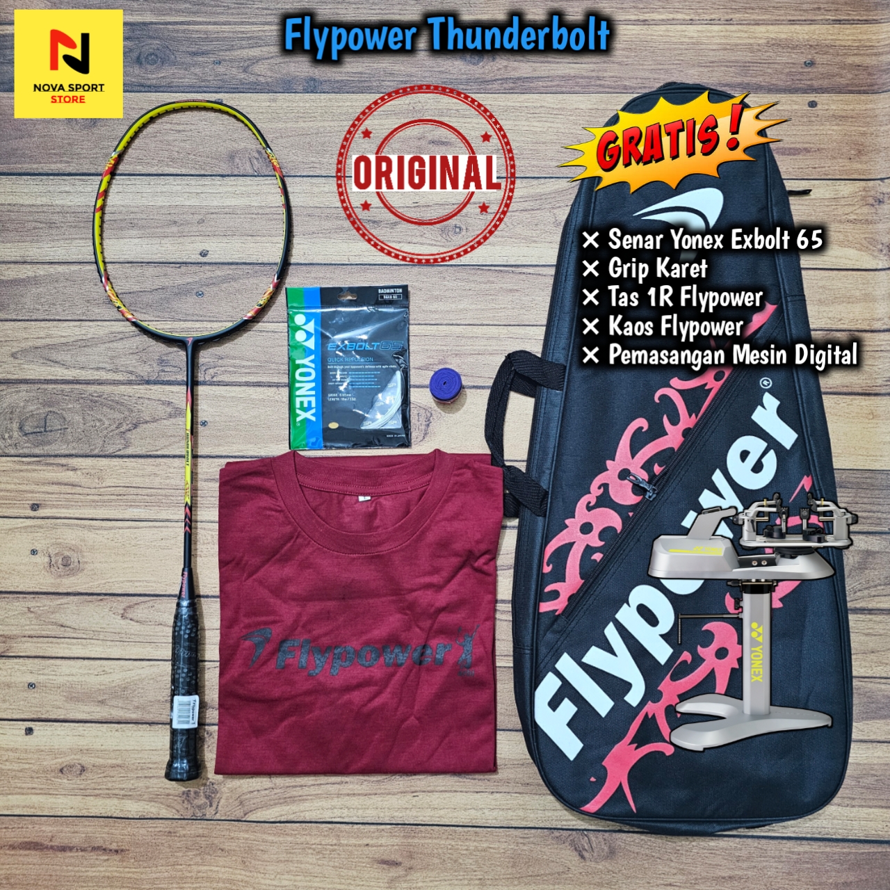 Raket Badminton Flypower Thunderbolt | Lazada Indonesia