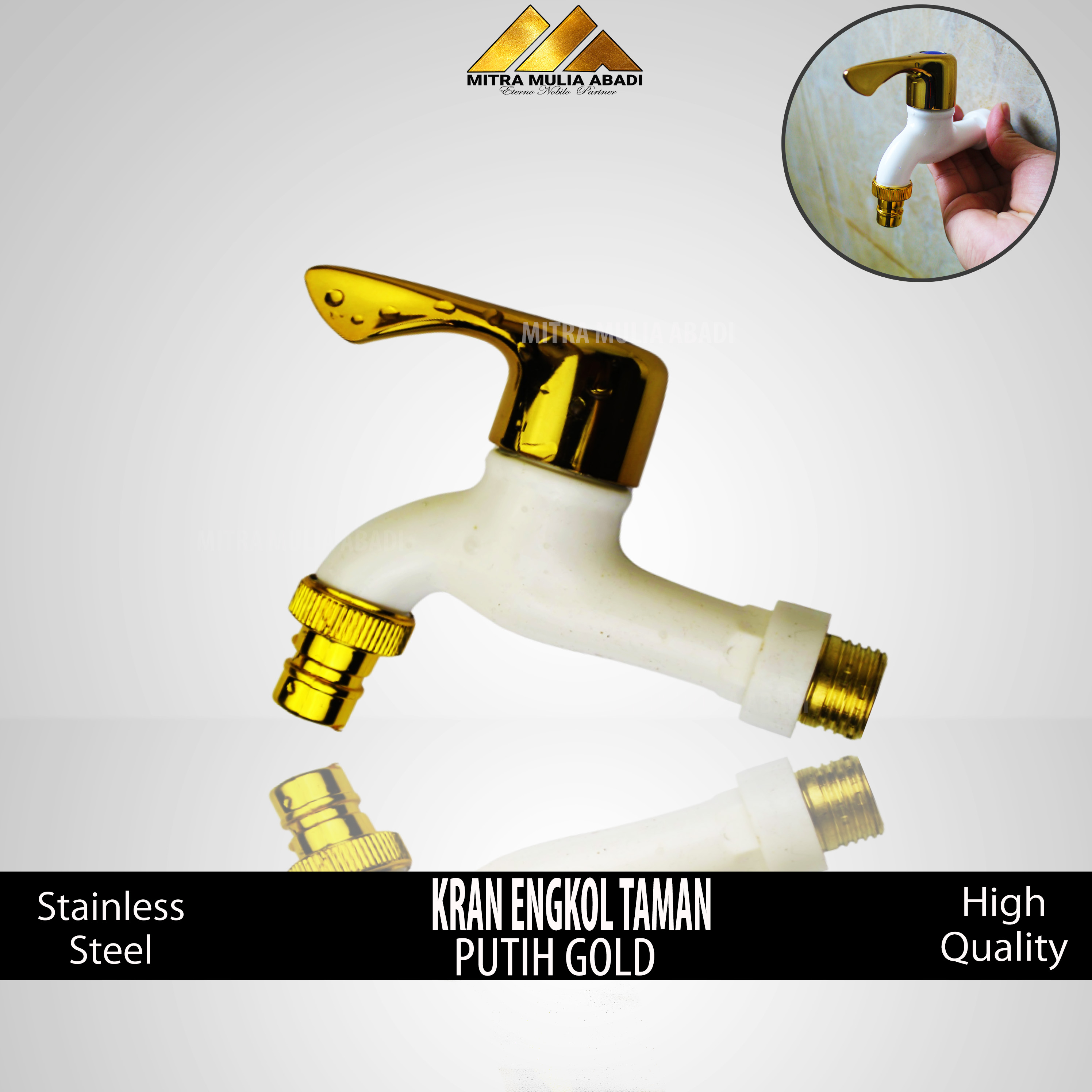Kran Engkol Taman Putih Gold | Keran Air Taman | Kran Dinding | Lazada ...