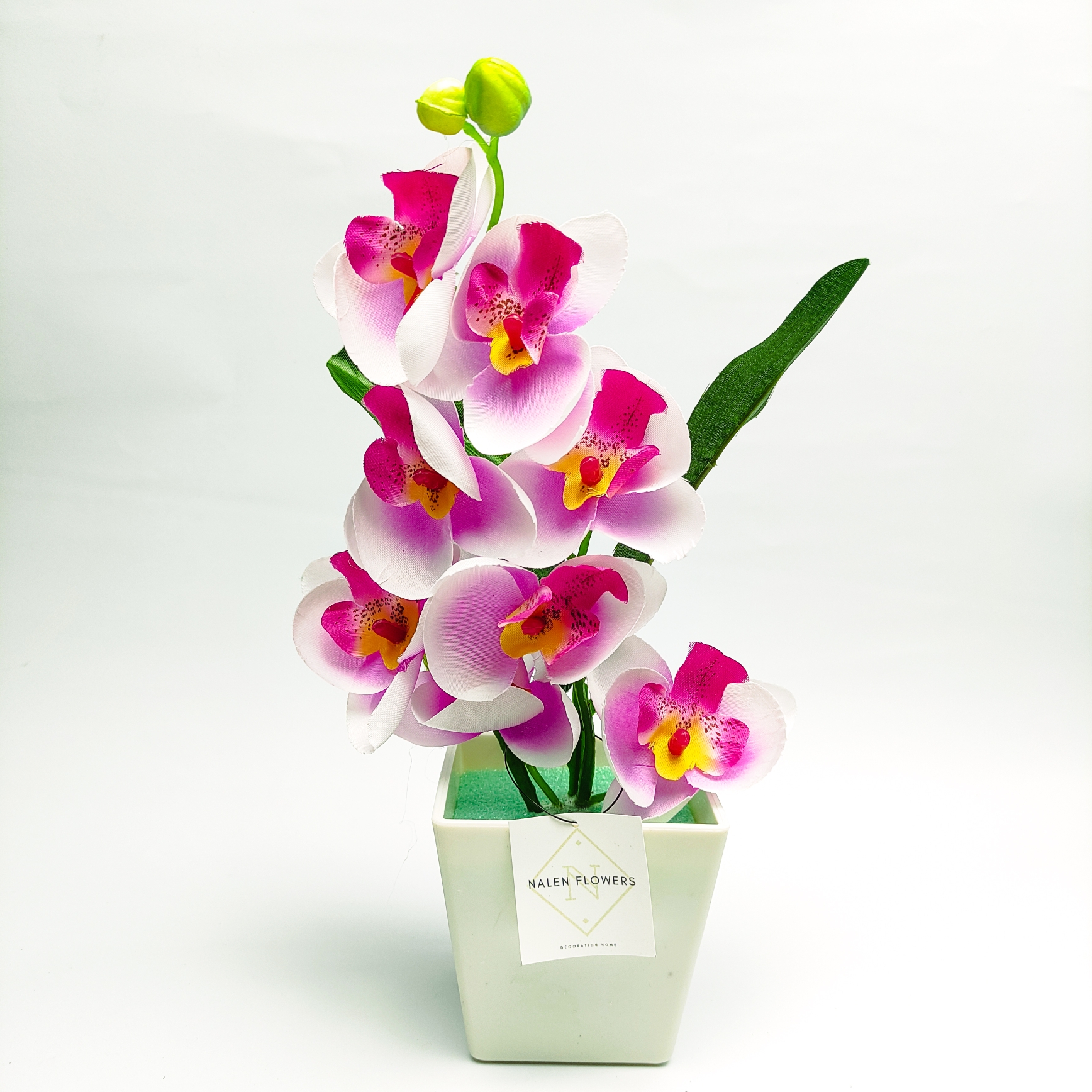 Bunga Hias Plastik - Bunga Anggrek Vas Kotak Melamin Cantik Dan Mewah ...