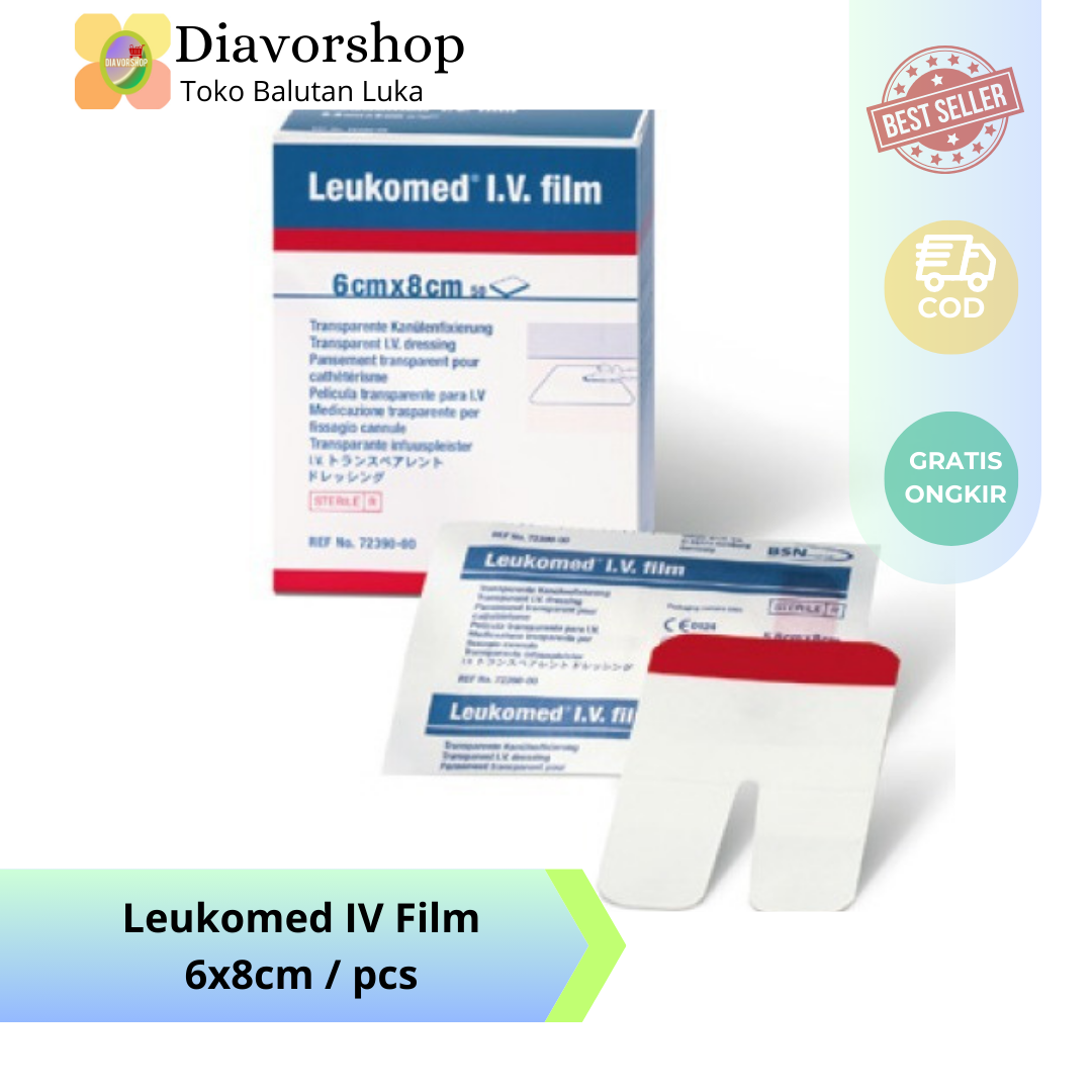 Leukomed IV 6 x 8 cm / transparan dressing /waterproof / perekat infus ...