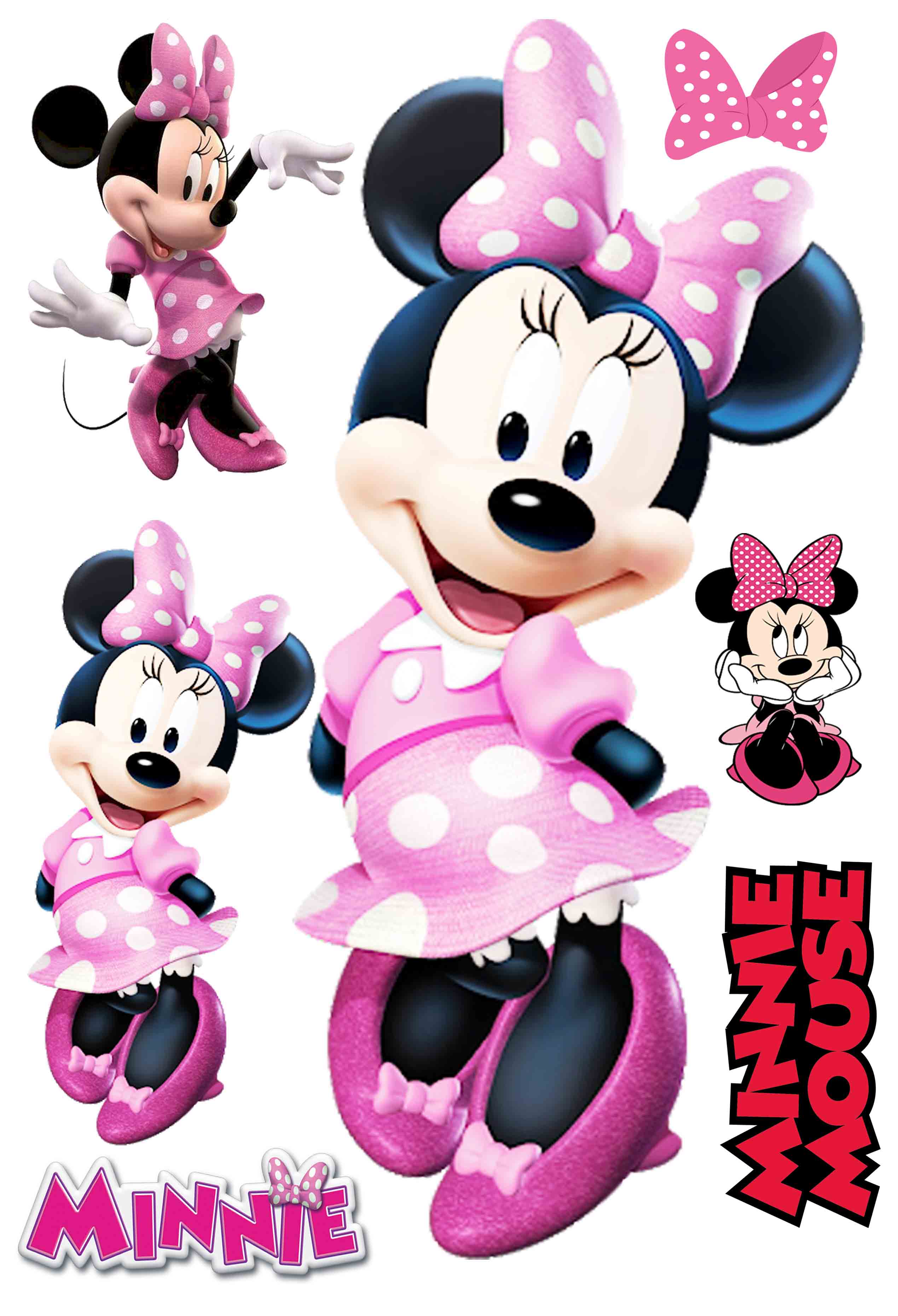 Stiker Vinyl ( Plastik ) Cutting Graftac MINNIE MOUSE versi 5 size 30 ...