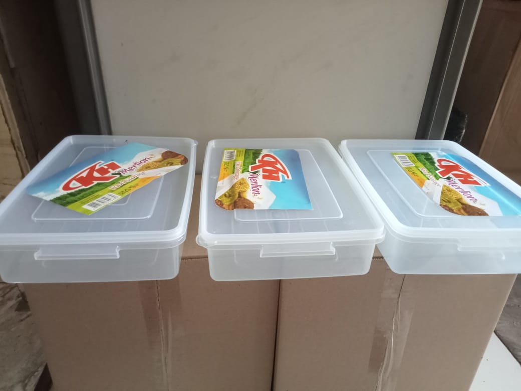 tempat donat box plastik bening / tempat donat merlion ukuran 28x18x7 ...