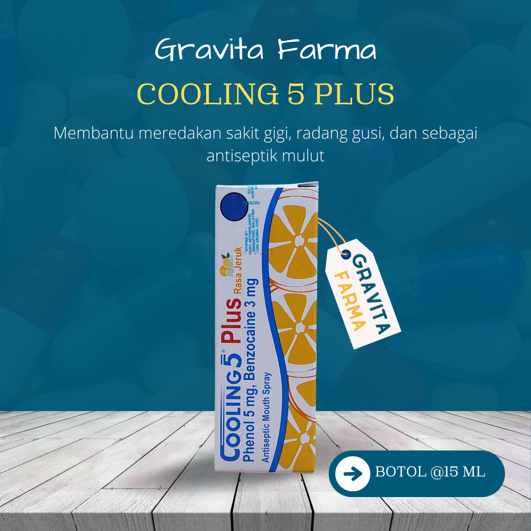Cooling 5 Plus Antiseptic Mouth Spray- Obat Sariawan dan Sakit Gigi ...